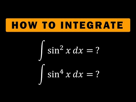 Integration of sin^2x and sin^4x with the Cosine Double Angle Formula