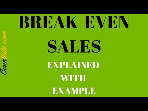 Break Even Sales | Explained with Example