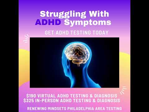 Virtual ADHD Testing & In Person: Convenient and Effective (Philadelphia Area) #adhd #adhdtest #add