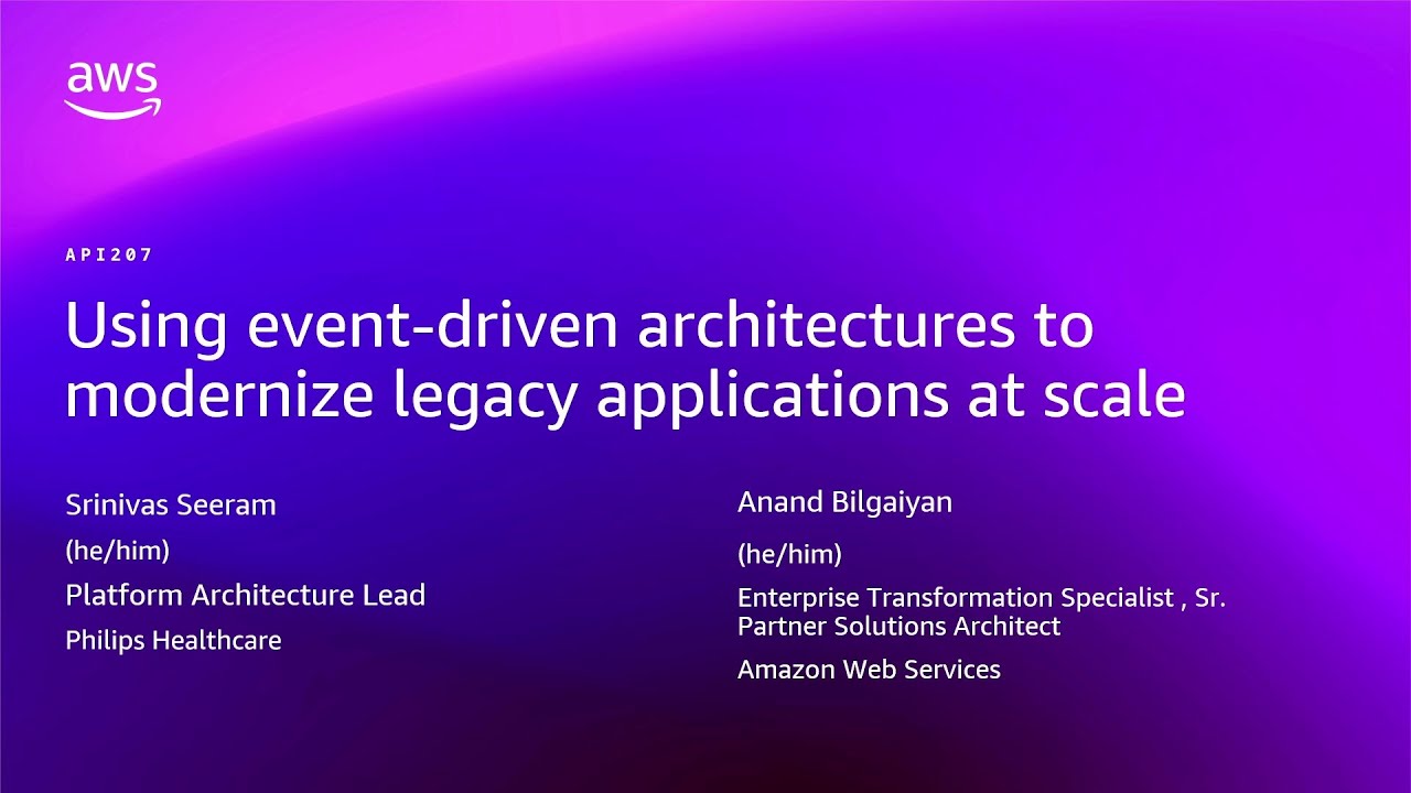 AWS re:Invent 2025-Using event-driven architectures to modernize legacy applications at scale-API207