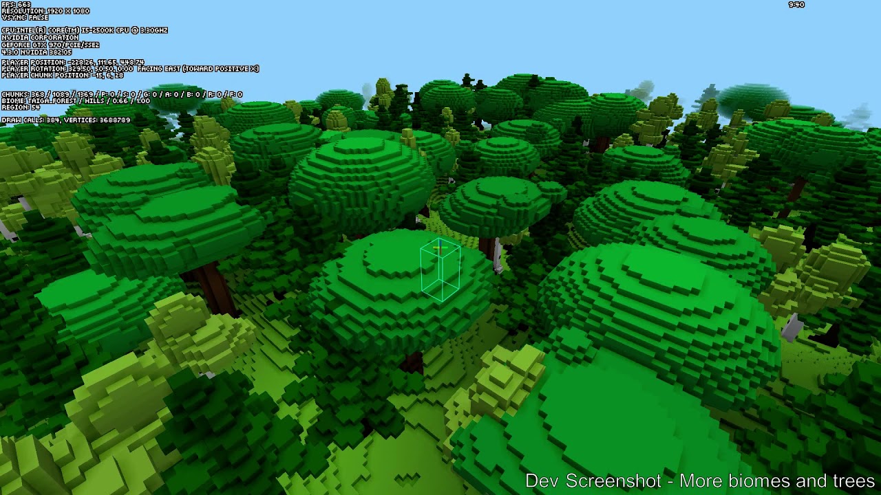 Voxel Engine Prototype & UI system demo