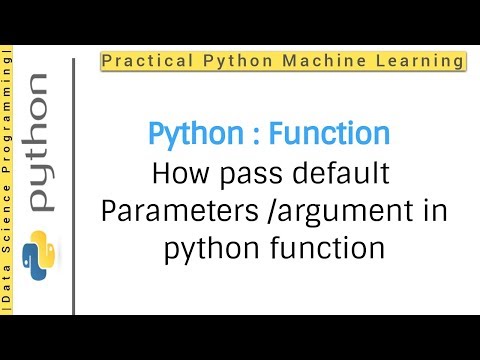 Python Tutorial 7 - Function | How pass default parameters /argument in python function