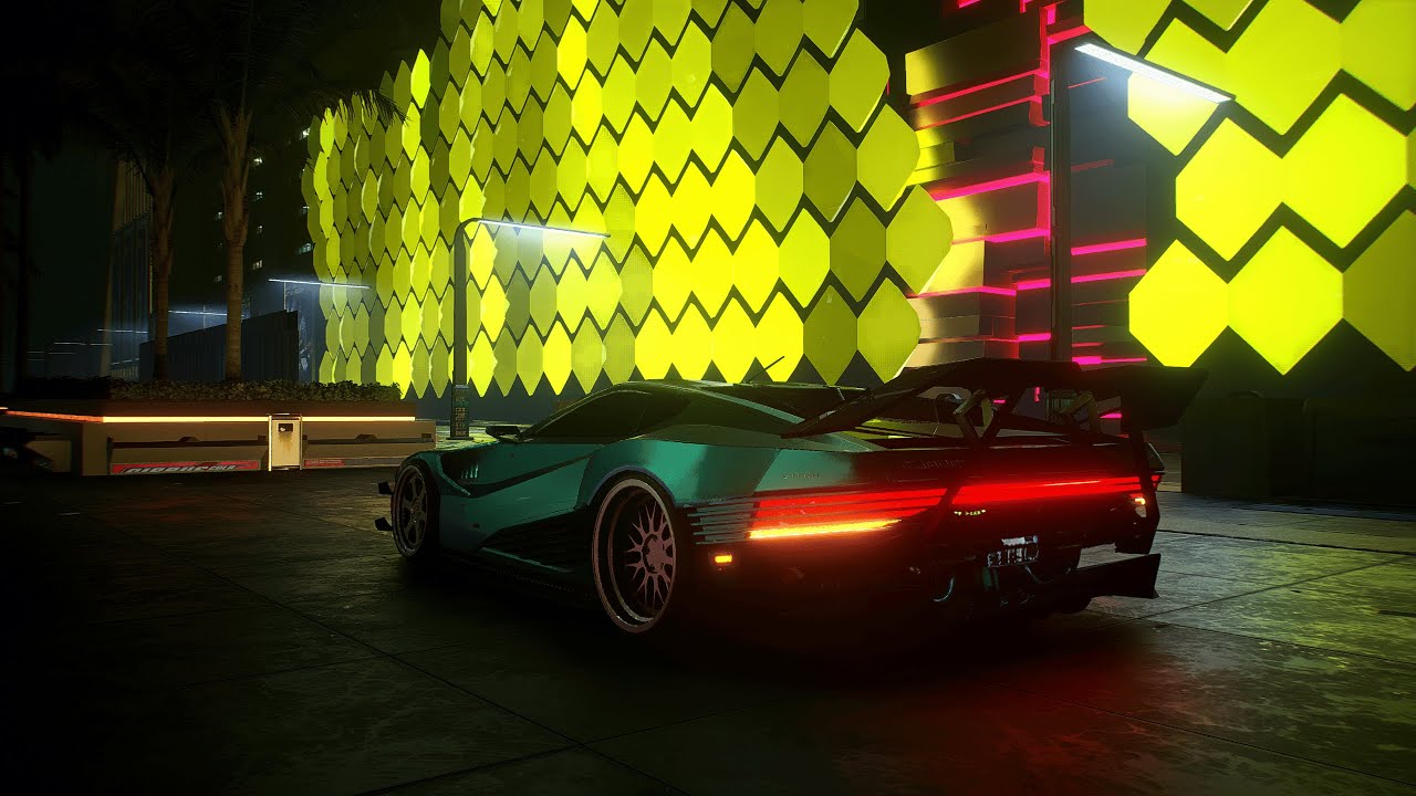 Cyberpunk 2077 | Intense Down Town Night ASMR Ambience | RT Overdrive