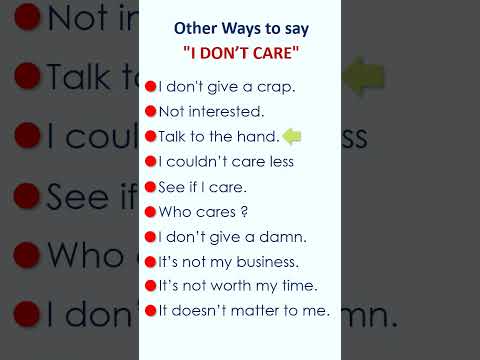 10 Other Ways to Say "I Don't Care" | Improve Your Vocabulary #Shorts