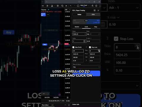 How to Save Preset Take Profit and Stop Loss in Tradingview (Bracket Order management) #tradingview
