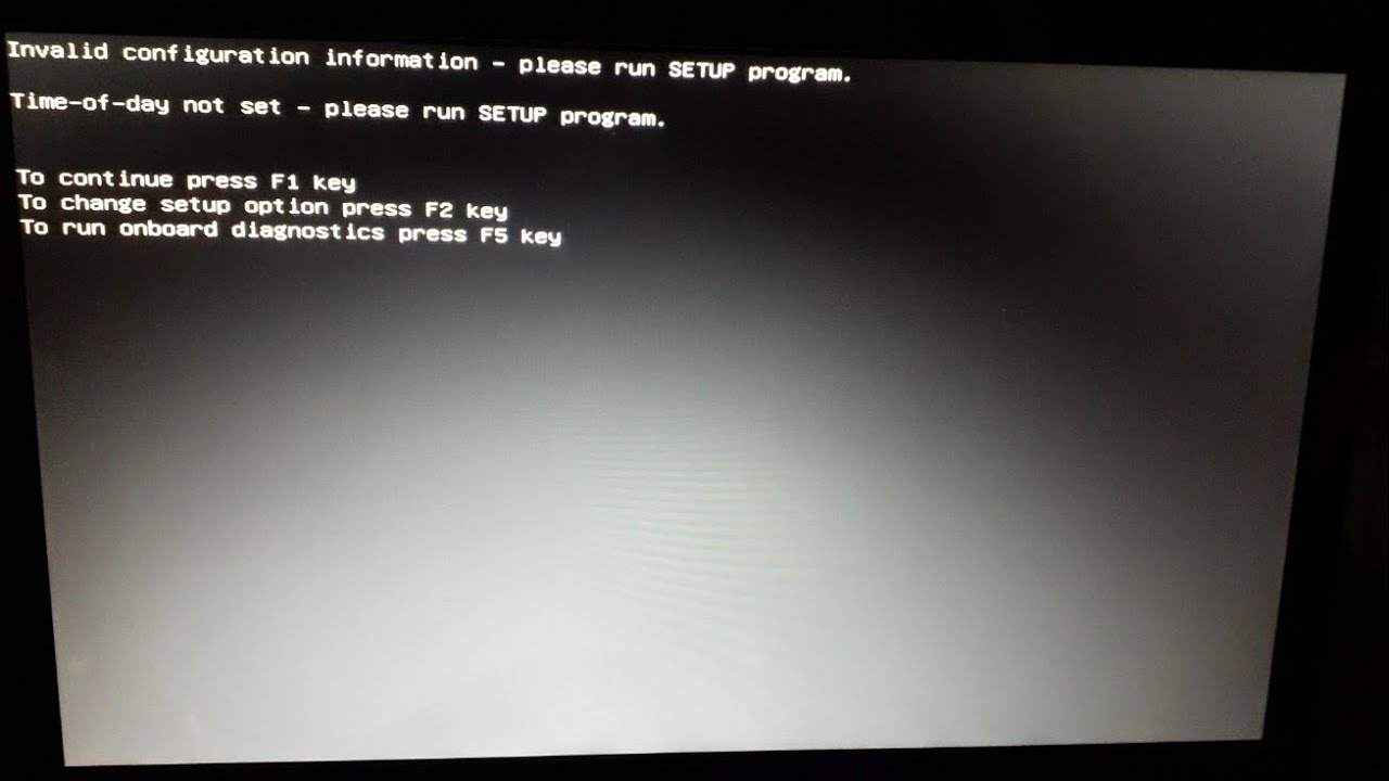 invalid configuration information please run setup program dell - easy way to solve the problem 2024