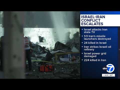 Israel attacked Iran’s state television station in the middle of a broadcast