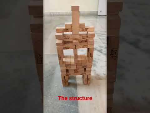 A structure with jenga blocks