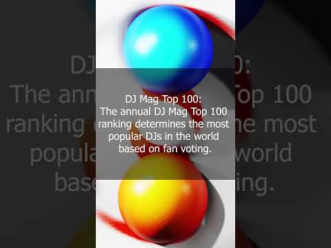 Interesting fact: The annual DJ Mag Top 100 ranking determines the most popular DJs in the world.