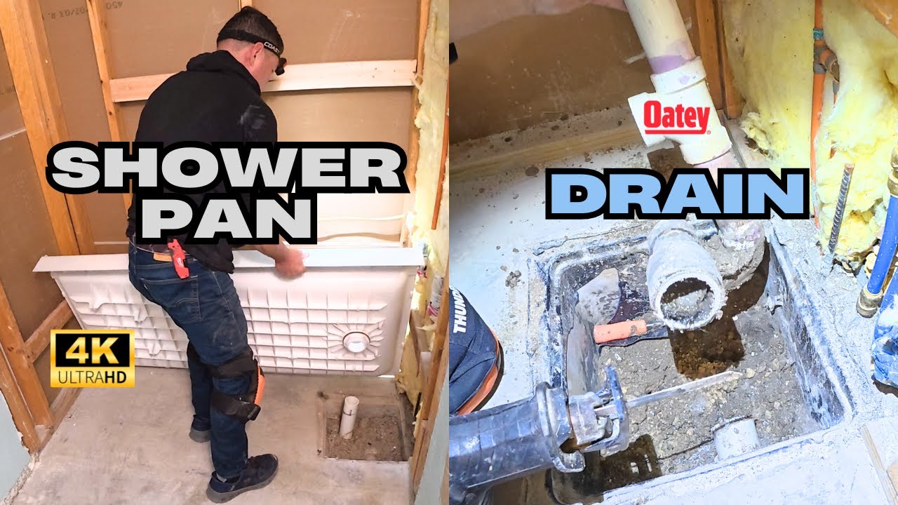Installing A Shower Pan Base and Oatey PVC Drain