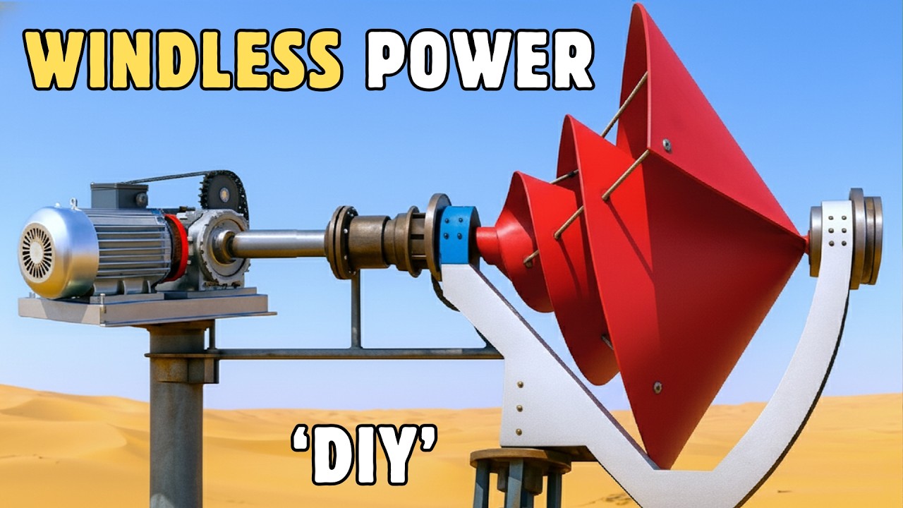 A Wind Turbine That Works With NO Wind and NO Batteries?! Here’s how to MAKE it!