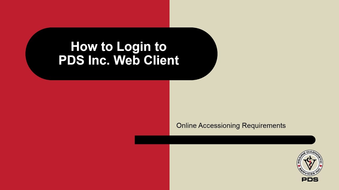 How to Login to PDS Inc. Web Client