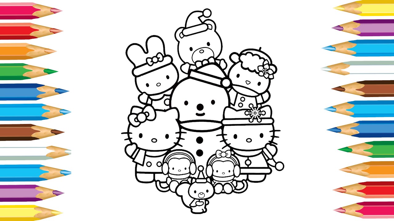 Sanrio Characters Coloring Pages | How to color Hello Kitty and Friends
