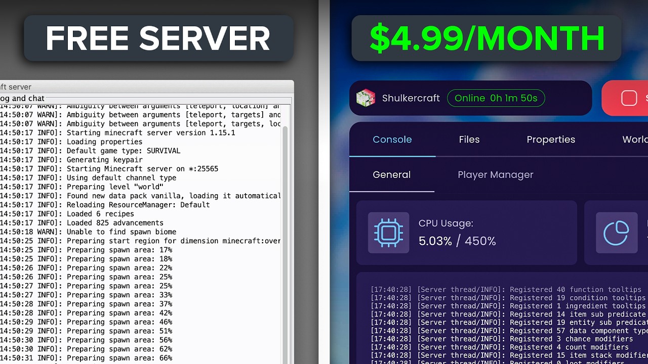 FREE vs PAID Minecraft Server Hosting