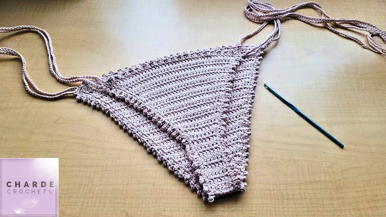 Crochet Bikini Bottom Pattern with Picot Border Tutorial | Full Coverage