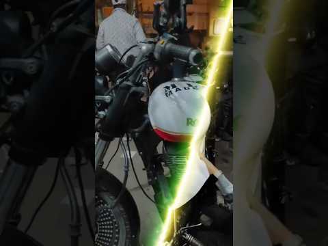 Royal Enfield thunder bird 350 White wrapped , logo #sticker #bike #bikelover