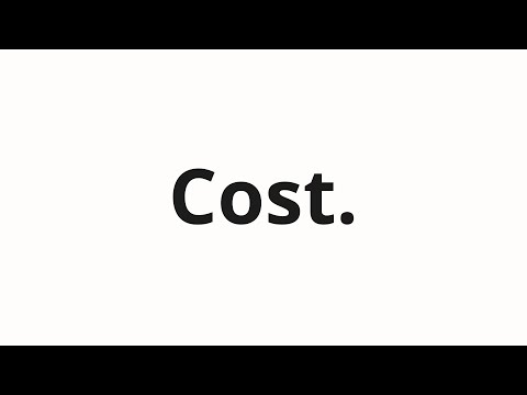 How to pronounce Cost.