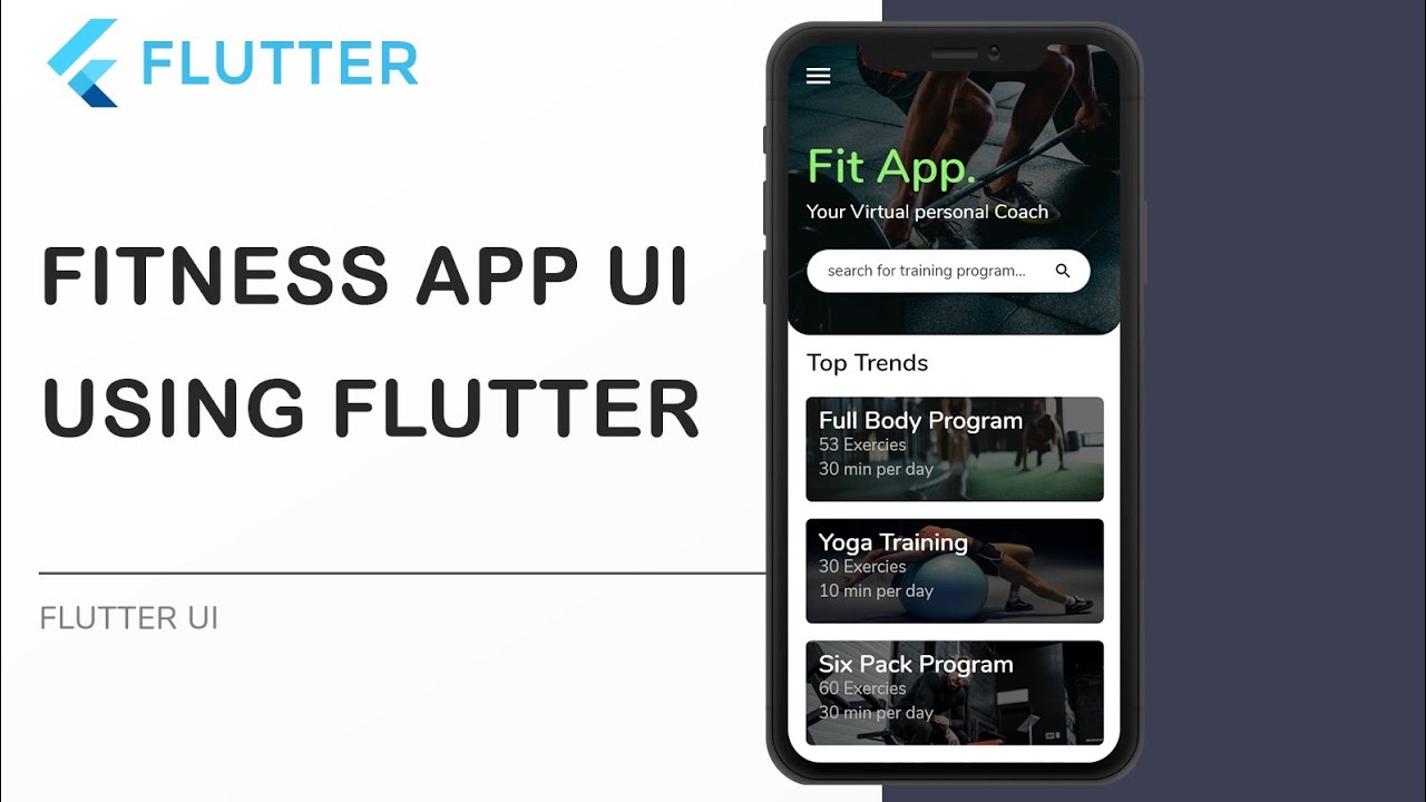 Flutter Workout Application UI - Speed Code