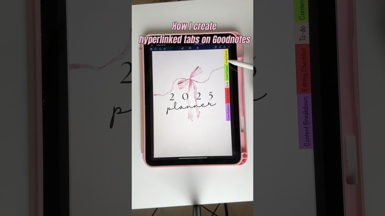How I Create Hyperlink Tabs in Goodnotes ✨📒 #GoodnotesTutorial #DigitalPlanner #HyperlinkTabs