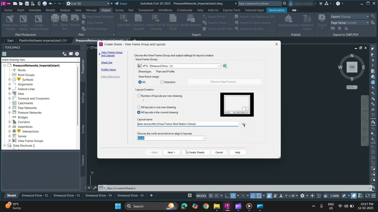 Create Plan and Profile Sheets Using View Frames! (Complete Guide) #civil3d #course #planproduction