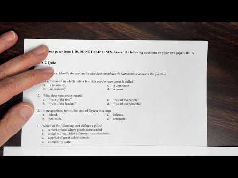 Ancient Greece Quiz 1