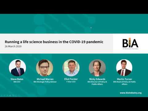 Running a UK life science business in the COVID 19 pandemic1