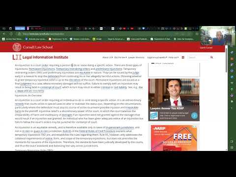 What is a Court Ordered "INJUNCTION" and how can it be used?