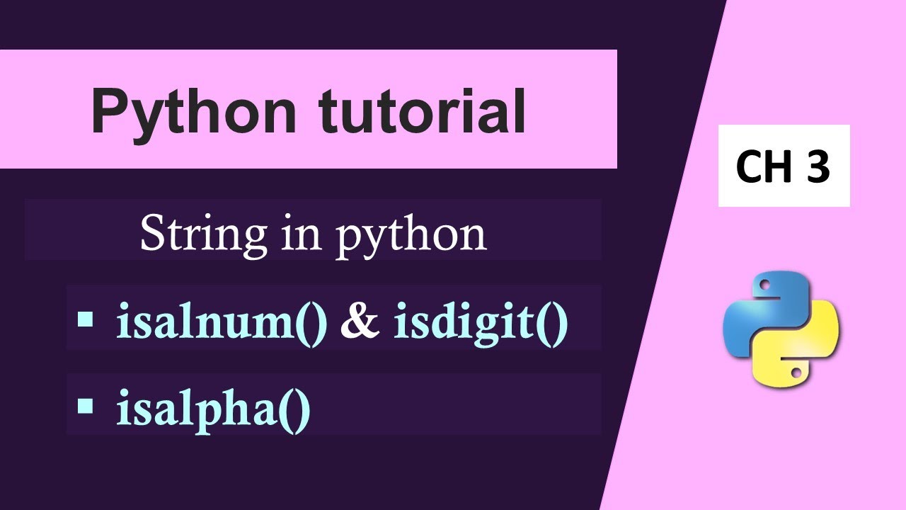 Python Tutorial in Hindi | isalnum Function | String in Python | String Validation in Python