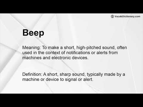 Beep Meaning