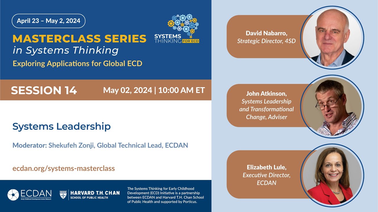 Systems Masterclass Session 14: Systems Leadership - ECDAN