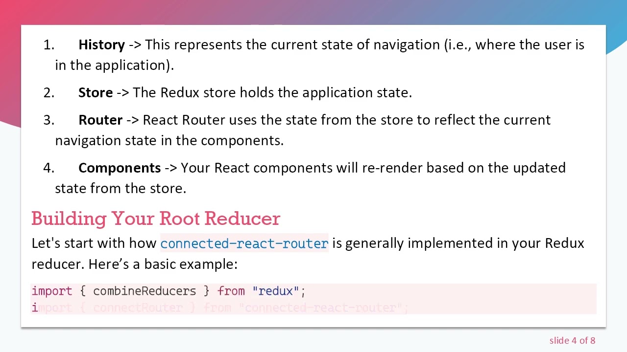 Understanding connected-react-router: Synchronizing Router State with Redux