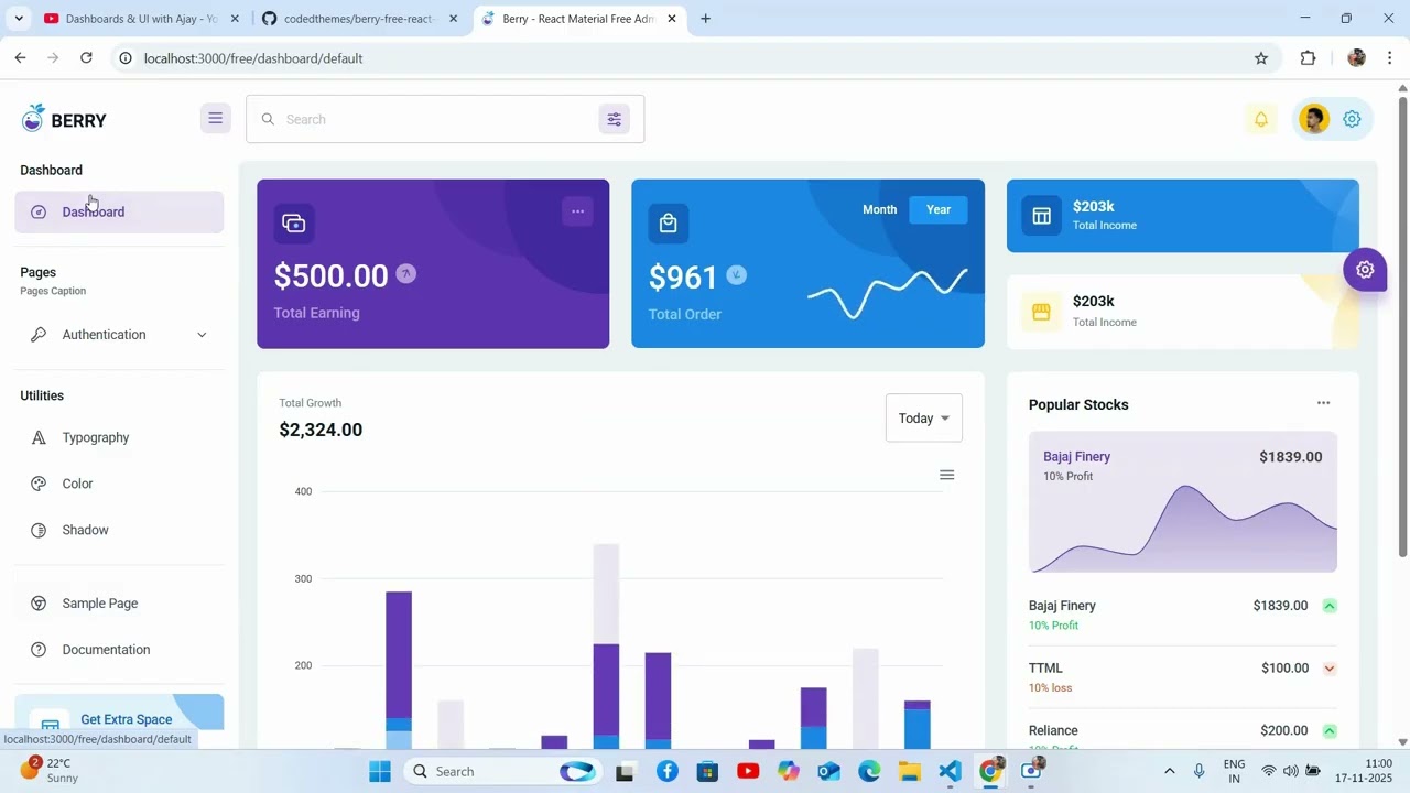 Install Berry Free React Material UI Dashboard in 5 Minutes