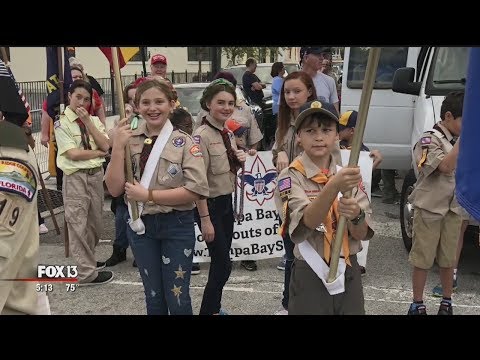 Girls excited to become Scouts