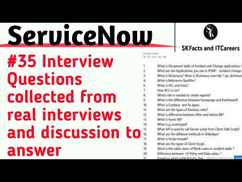 ServiceNow most asked 35 Interview questions with Answers/suggestions || #serviecnow #interview
