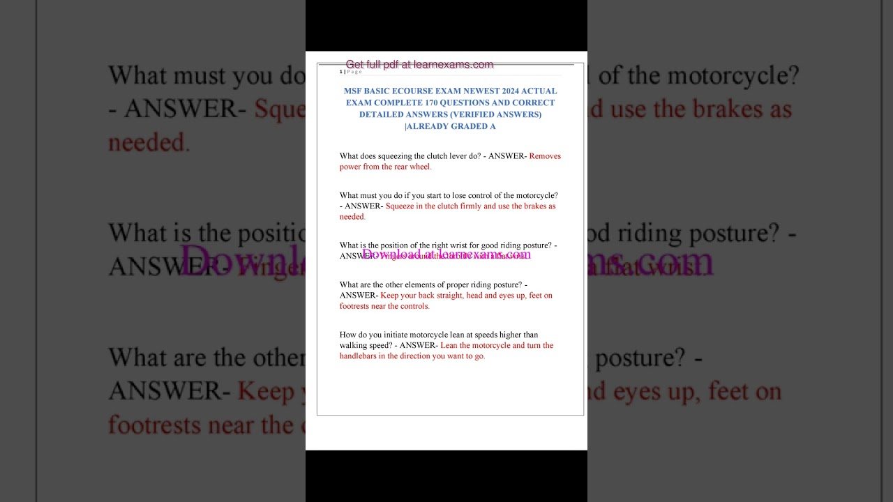 MSF BASIC ECOURSE EXAM