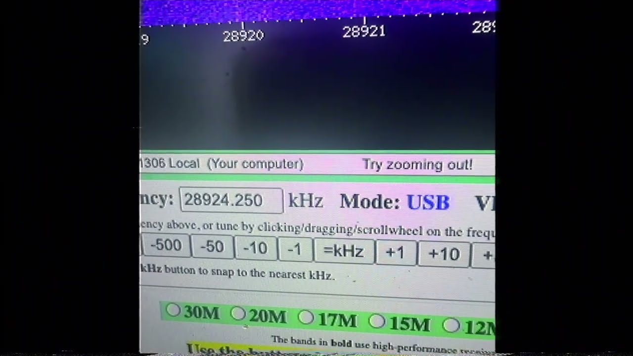 Capturing CW from WebSDR and using auto translator for Morse Code to text. Links in Desc.