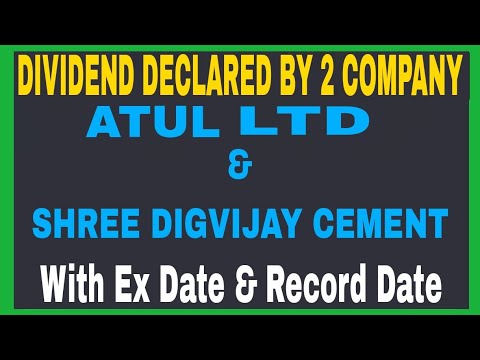 atul Ltd! dividend declared by 2 company! shree digvijay cement! shareholding pattern as on Sep2022