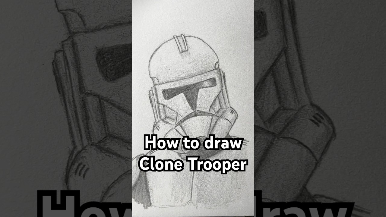 How to draw a Clone Trooper! Easy! #art #starwars #clonetrooper