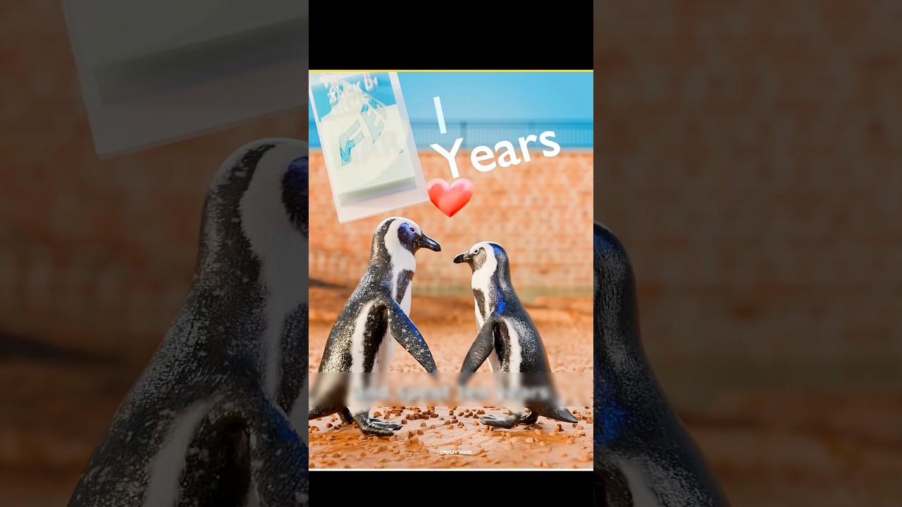 The penguin who loved a cartoon girl 🤣#shorts