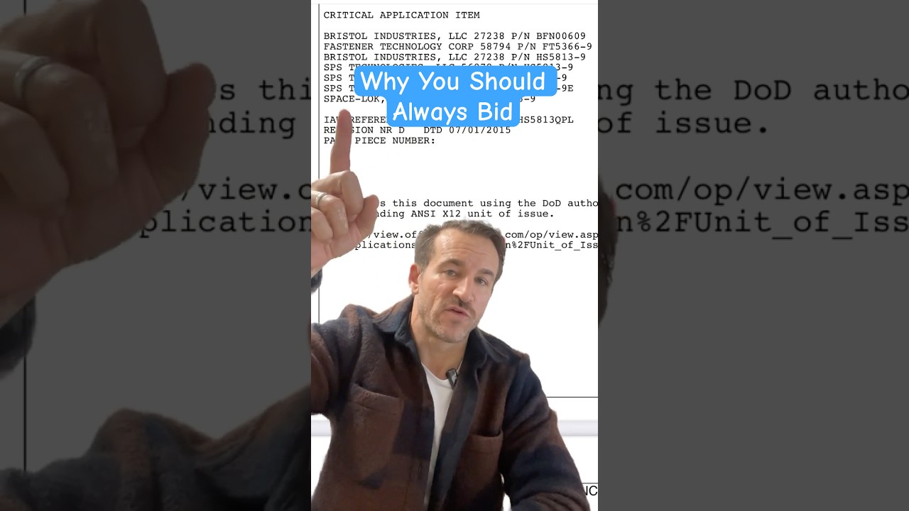 Always bid… even if you don’t have access to a direct source. #governmentcontracts #DLA #DIBBS