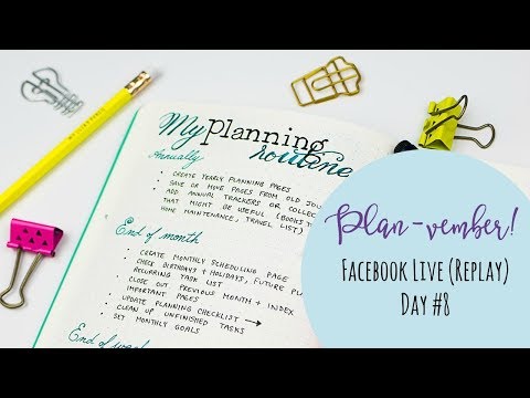 Day 8 of Planvember! Formalize Your Planning Routine