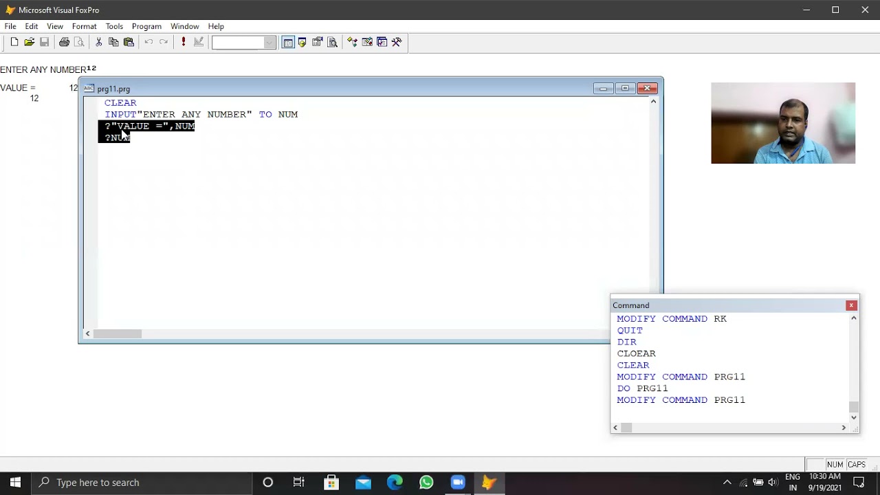 FOXPRO BASIC PROGRAMMING PART 1