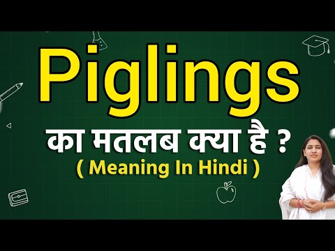 Piglings meaning in hindi | Piglings ka matlab kya hota hai | Word meaning