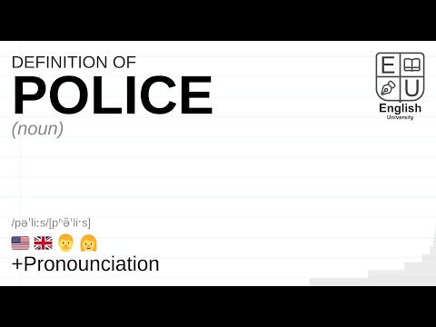 POLICE meaning, definition & pronunciation | What is POLICE? | How to say POLICE