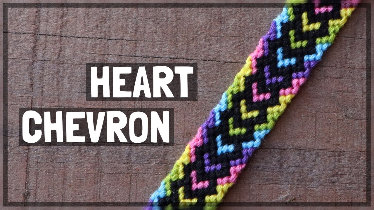 Heart Chevron Friendship Bracelet Tutorial [CC]