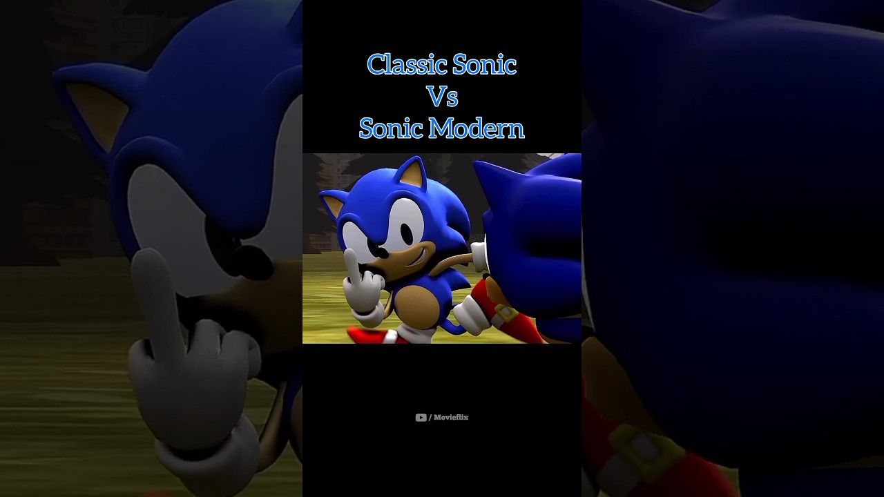 Classic Sonic Vs Sonic Modern #Shorts #Sonic #Evolution