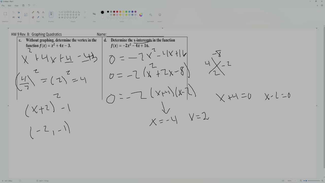 Math 2 Unit 9 Review B solutions