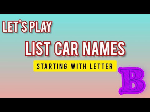 List car names starting with letter : B