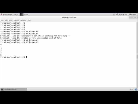 Linux - Break statement