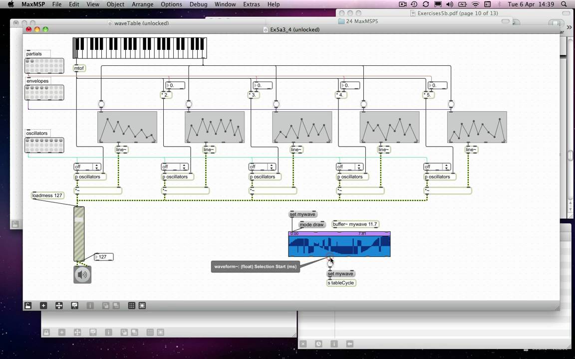 Max MSP Tutorial 05b5: Integrating Wavetables; Abstractions [1]